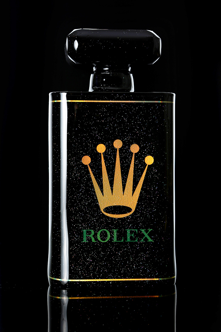 Pop Art Sculpture | Beautiful Black Rolex Bottle - Bisca