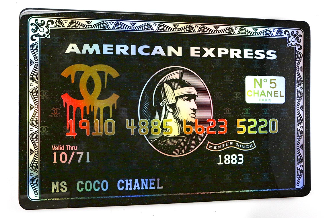 Pop Art Painting | Famous Ms Chanel I AMEX Art | 36″ American Express ...