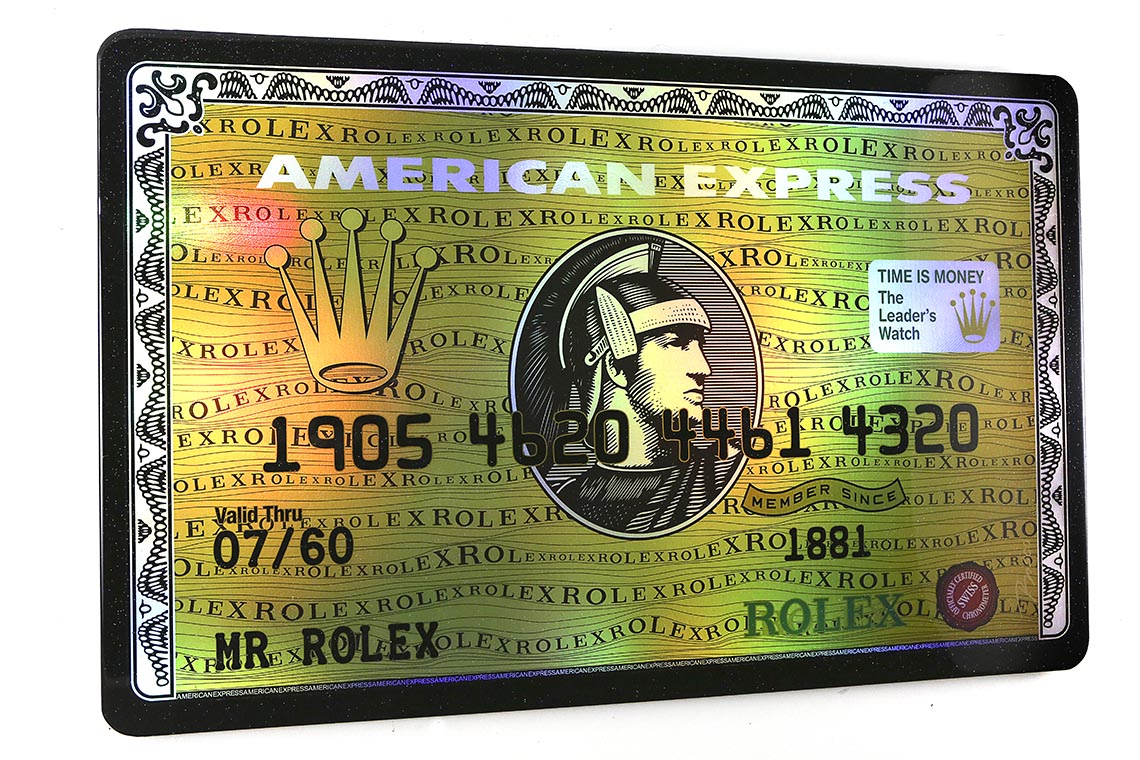 Pop Art Painting | Glamorous AMEX Art, Rolex Wave Gold | 36" American ...